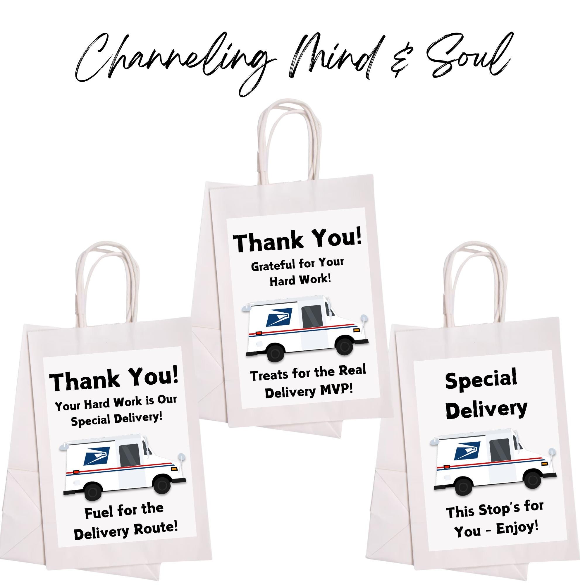 Delivery Driver Gift Bags | Delivery Driver Thank You | Mailman Thank ...