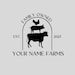 Editable Cow Pig & Chicken Logo, Farm, Farming, Beef, Dairy, Hay ...