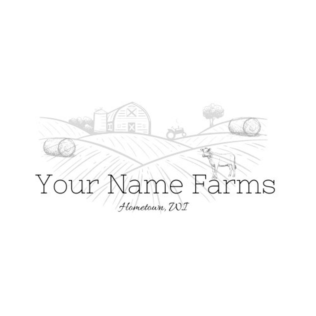 Editable Logo, Farm, Farming, Beef, Dairy, Hay, Cattle, Homestead, Hay ...