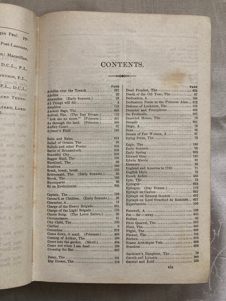 Tennysons Poems 1900 - Etsy
