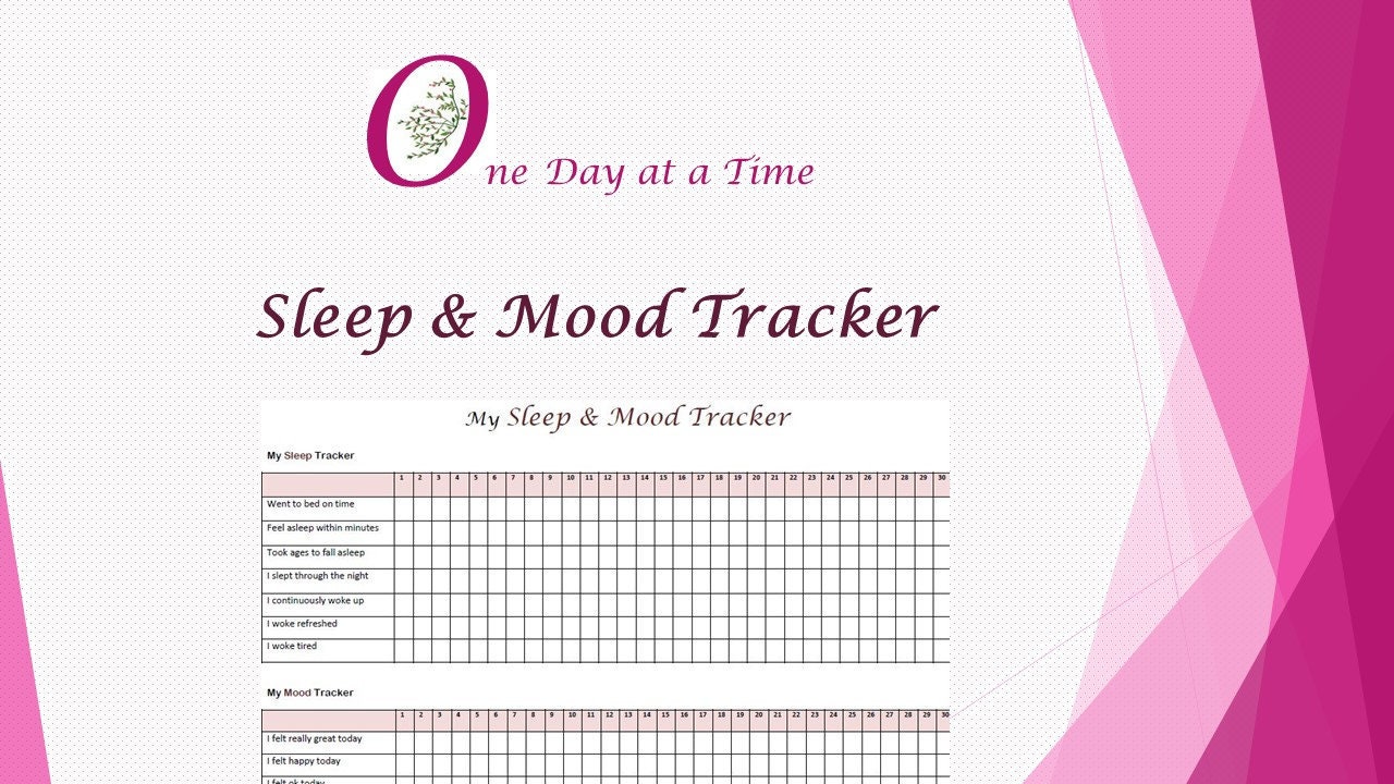 Sleep Tracker Mood Tracker Printable PDF Mental Health - Etsy