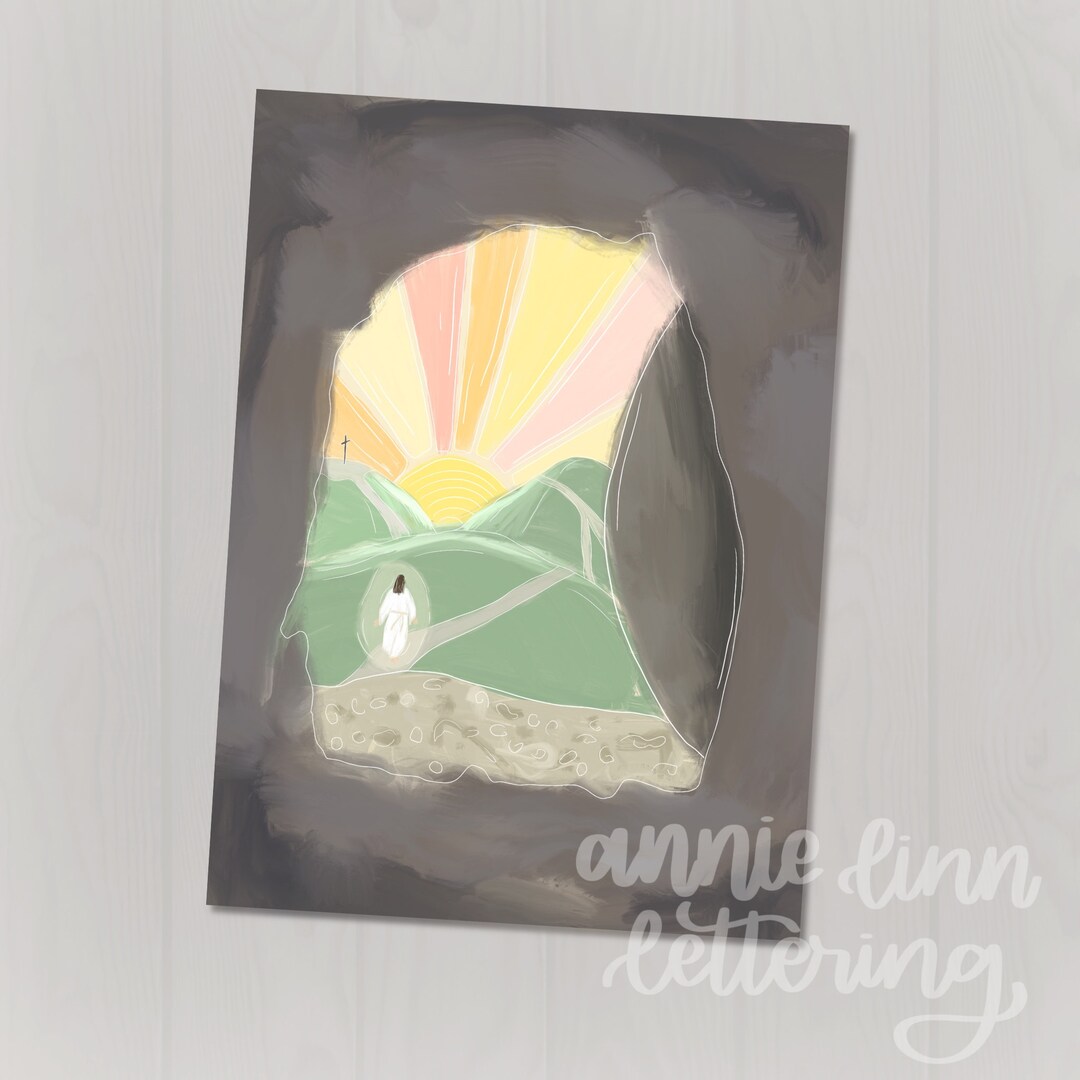 From the Tomb Print Jesus Christ Easter Sunset Resurrection - Etsy