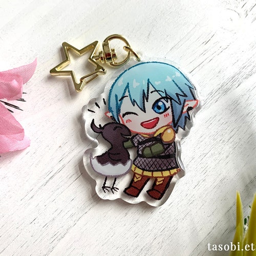 FFXIV Embroidered Job Icon Logo Soul Stone Keychain Fob Reaper - Etsy