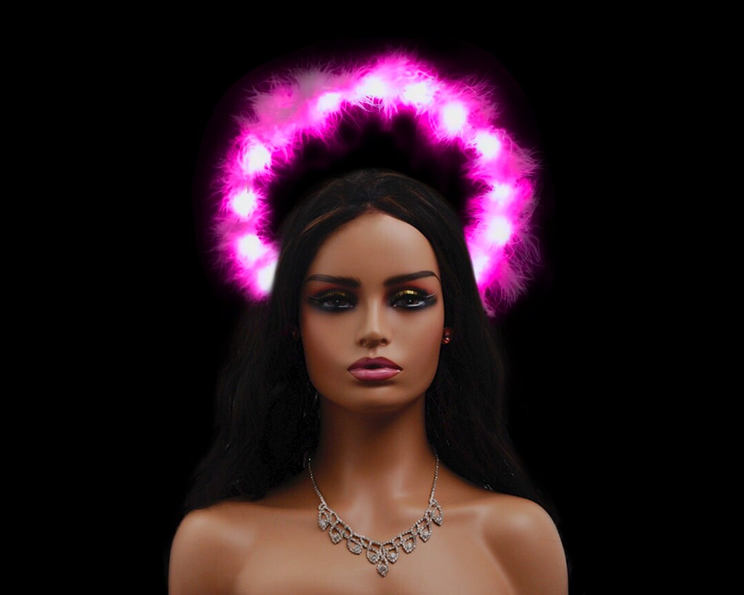 LED Angel Halo Crown Burning Man Headpiece Outfit Festival Clothing ...
