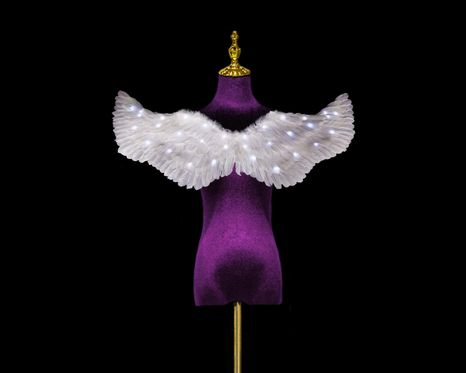 LED Angel Wings Feather Rainbow Fairy Wings Burning Man Outfit - Etsy