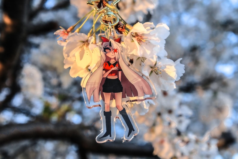 Vaggie Hazbin Hotel Acrylic Keychain - Etsy