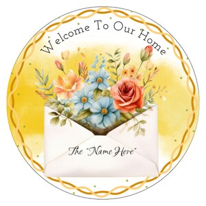 10” Personalized Welcome Sign, Metal Sign, Wreath Sign, Home Decor - Etsy