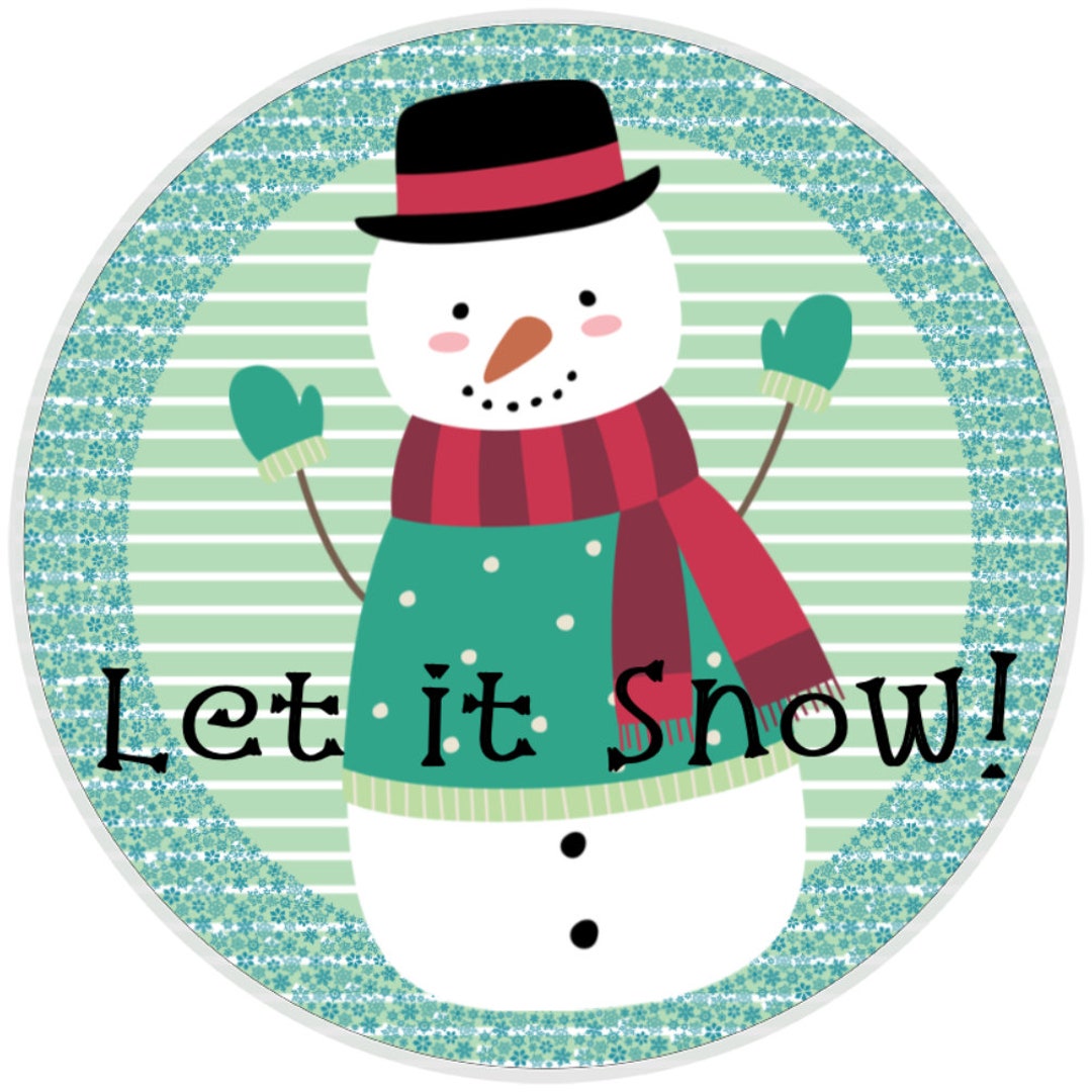 Let It Snow Snowman Sign, Wreath Sign, Home Decor - Etsy