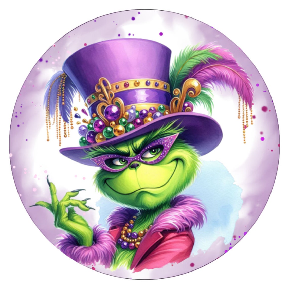 10 Mardi Gras Green Monster Sign, Wreath Sign, Home Decor, Metal Sign ...