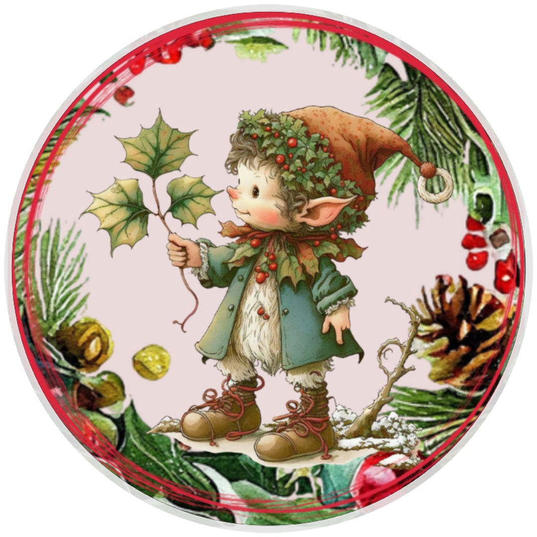 10” Elf Wreath Christmas Sign, Wreath Sign, Home Decor - Etsy