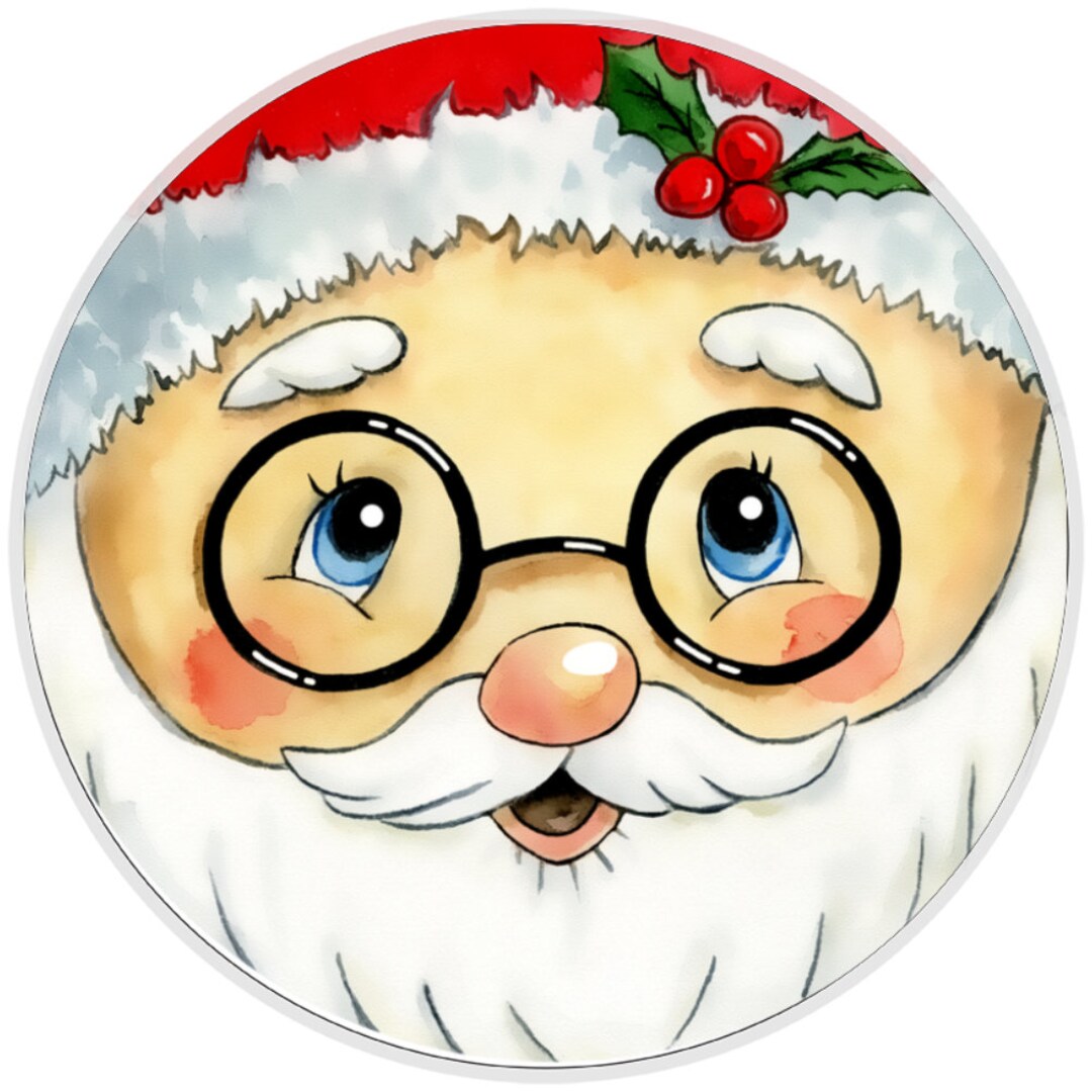 10” Santa Face Sign, Wreath Sign, Home Decor - Etsy