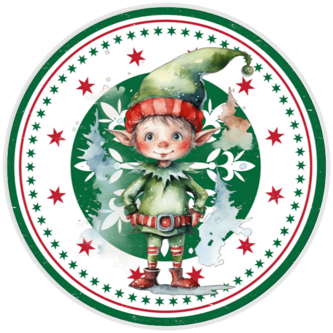 10” Elf Christmas Sign, Metal Wreath Sign, Home Decor - Etsy