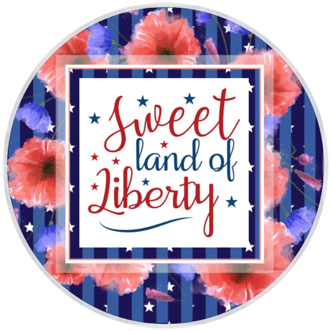 10” Patriotic Sweet Land of Liberty Sign, Wreath Sign, Home Decor - Etsy