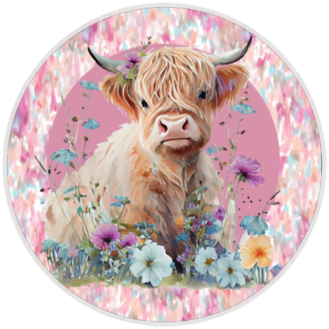 10” Highland Cow Sign, Country Sign, Wreath Sign, Home Decor - Etsy