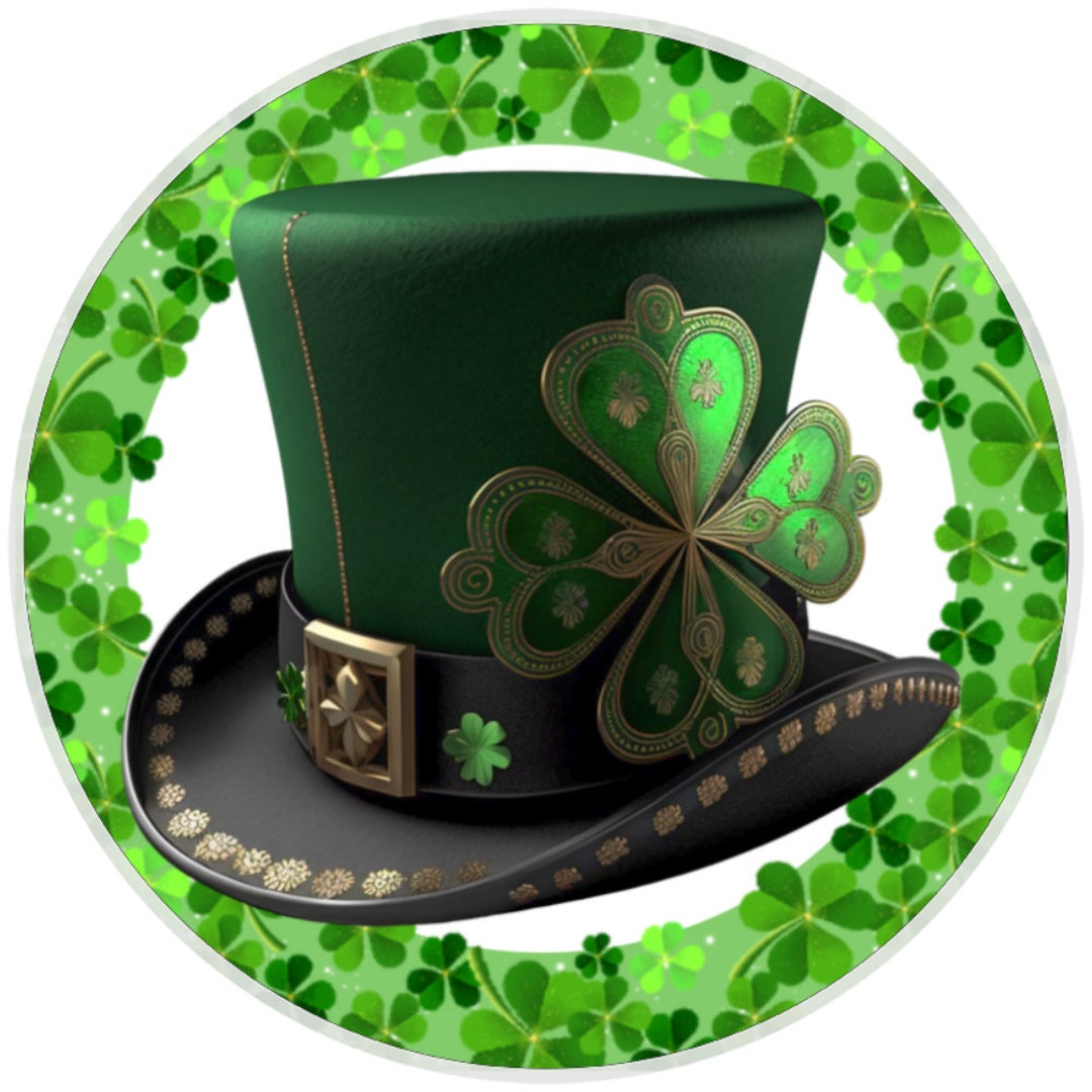 10 St Patricks Day Hat Sign, Wreath Sign, Home Decor, Metal Sign, the ...