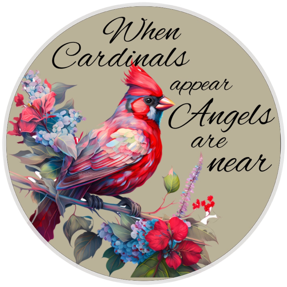 10 Cardinals Angels Sign Wreath Sign Home Decor - Etsy