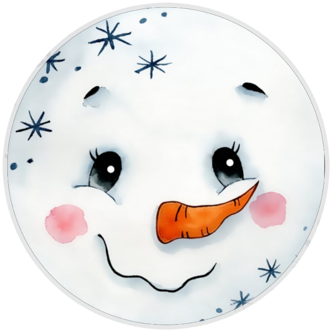 10” Snowman Face Sign, Wreath Sign, Home Decor - Etsy