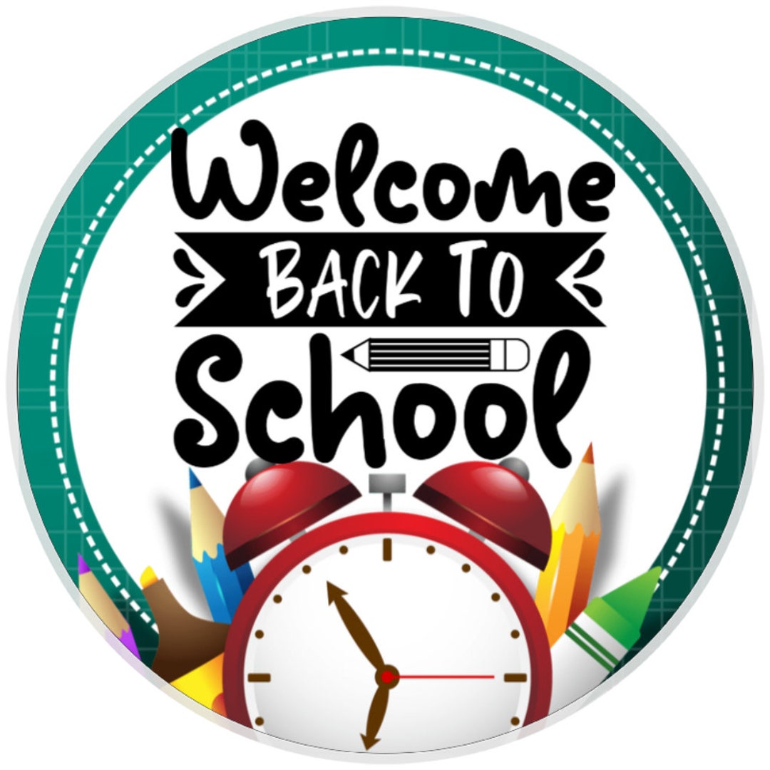 10” Welcome Back to School Sign, Metal Wreath Sign, Home Decor - Etsy