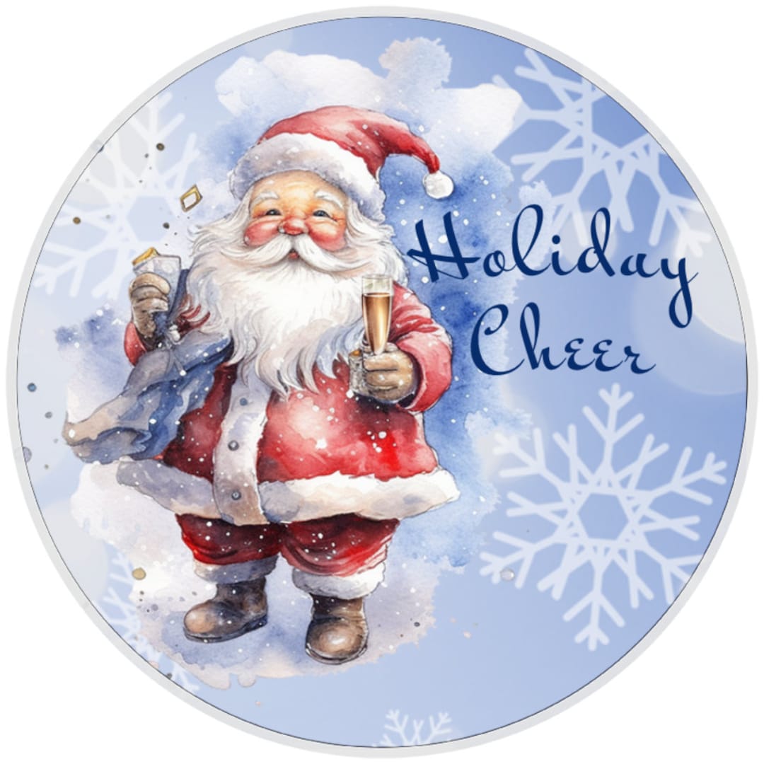 10” Santa Holiday Cheer Wreath Sign, Wreath Sign, Home Decor - Etsy