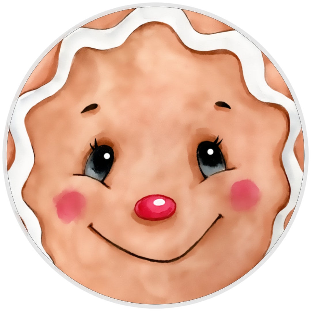 10” Gingerbread Face Sign, Wreath Sign, Home Decor - Etsy