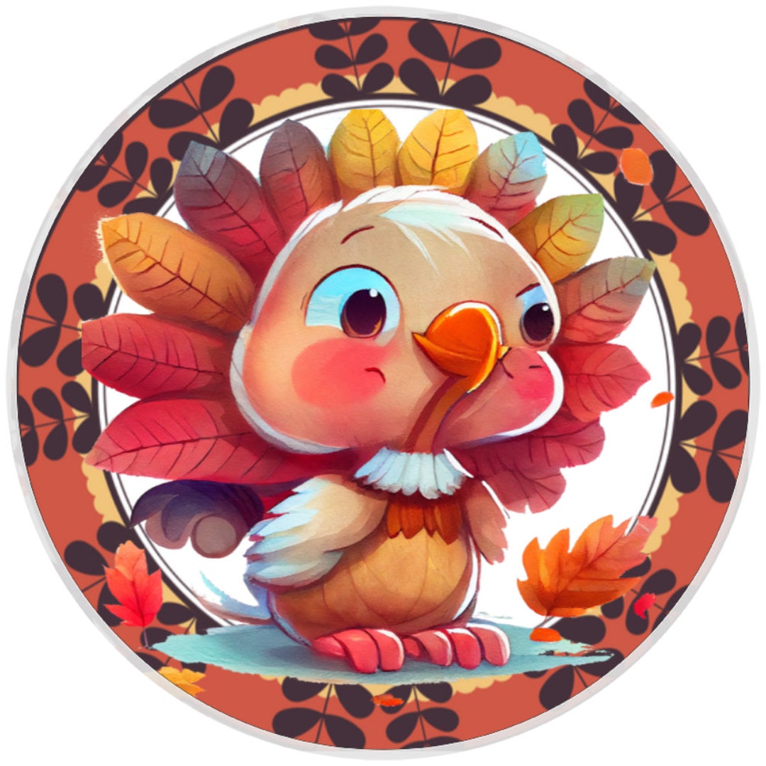 10” Happy Fall Turkey Sign, Fall Wreath Sign, Home Decor, the Ritzy ...