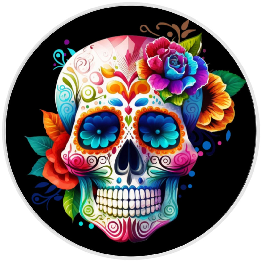 10” Sugar Skull Halloween Sign, Wreath Sign, Home Decor - Etsy