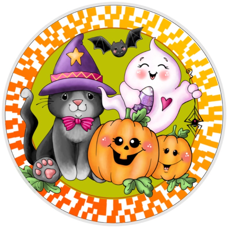 10” Halloween Friends Sign, Halloween Wreath Sign, Home Decor - Etsy