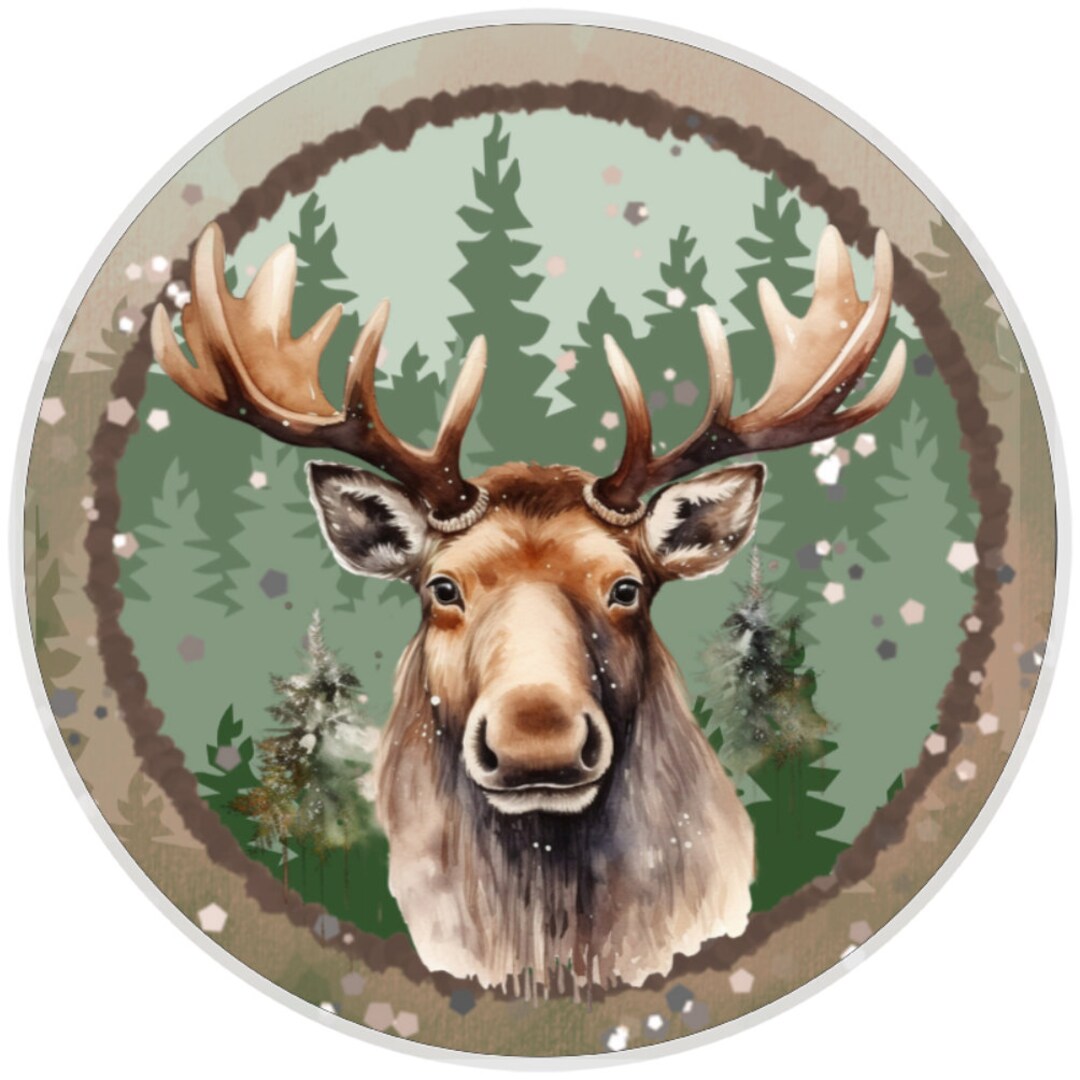 10” Rustic Moose Sign, Wreath Sign, Home Decor - Etsy