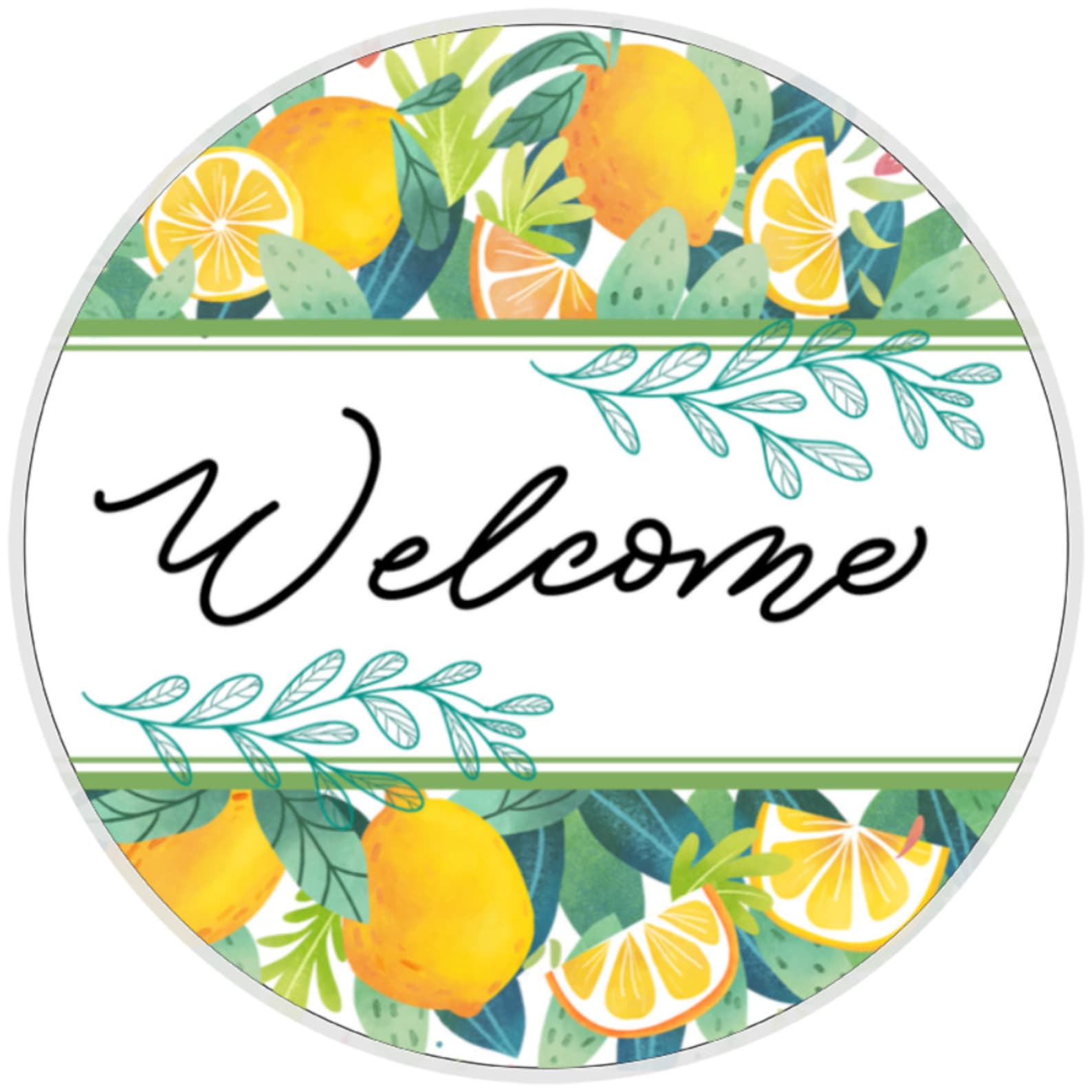 10 Lemon Welcome Sign Wreath Sign Home Decor - Etsy