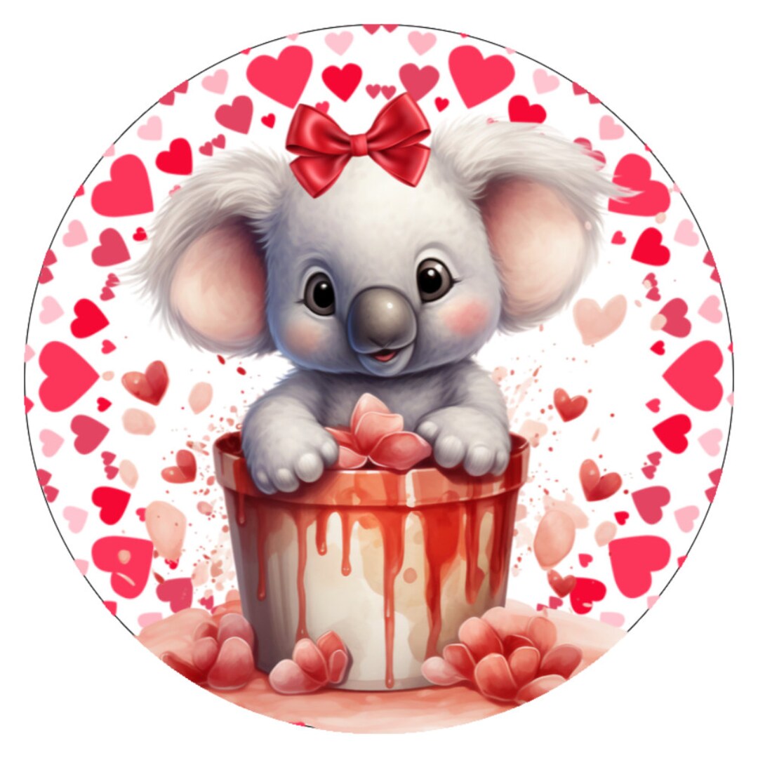 10” Koala Valentine Sign, Wreath Sign, Home Decor - Etsy
