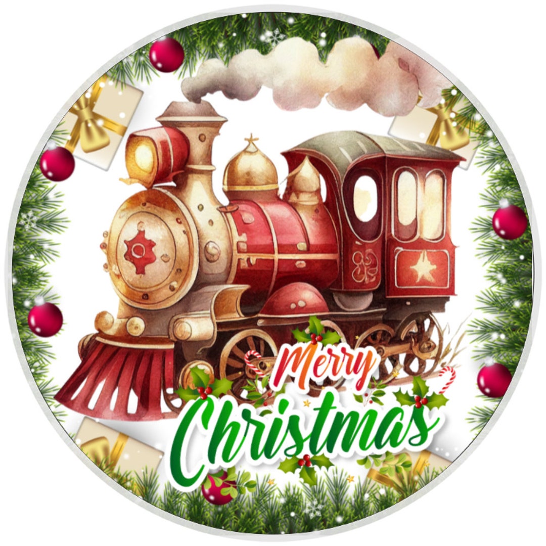 10” Christmas Train Sign, Halloween Wreath Sign, Home Decor, the Ritzy ...