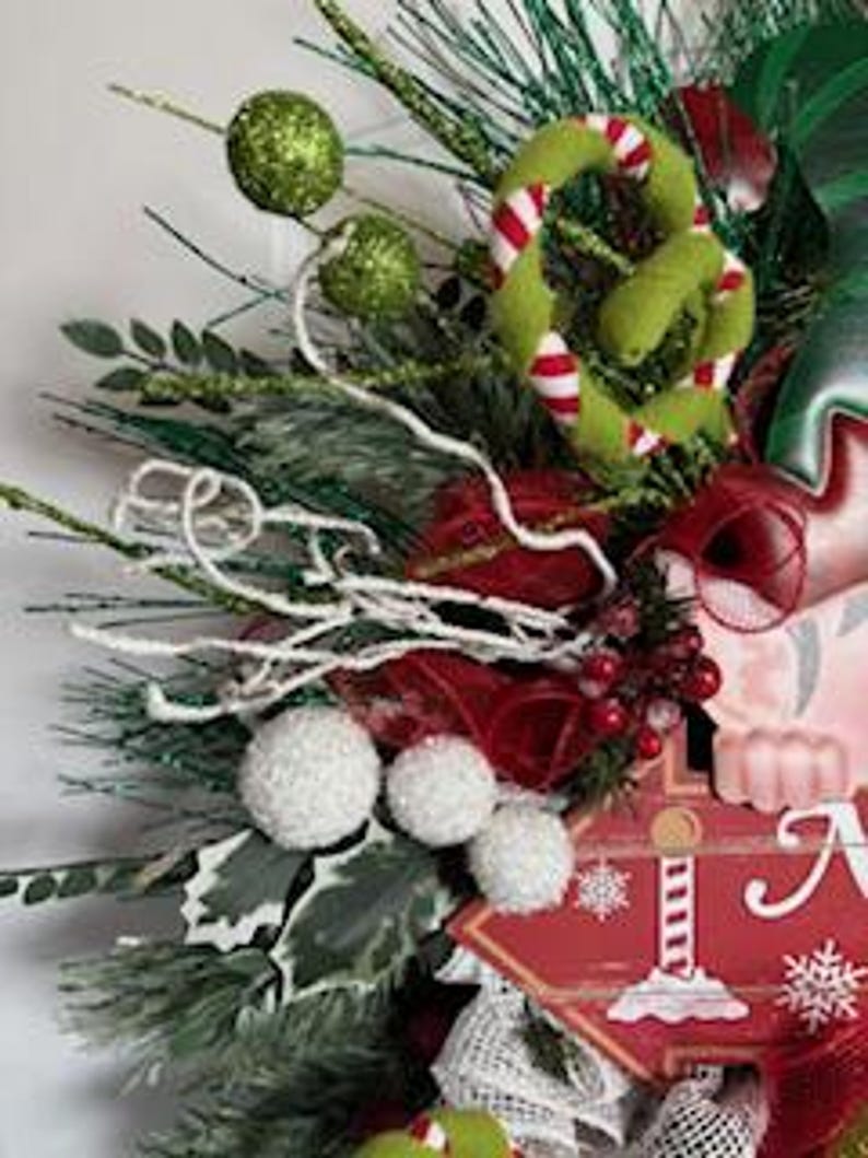 Oversized North Pole Elf Wreath, 30 X 40 Inches, Holiday Decor, the ...