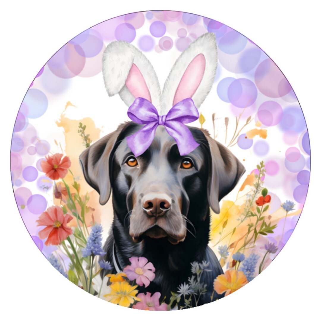 10” Labrador Retriever Easter Dog Sign, Wreath Sign, Home Decor, Gift ...