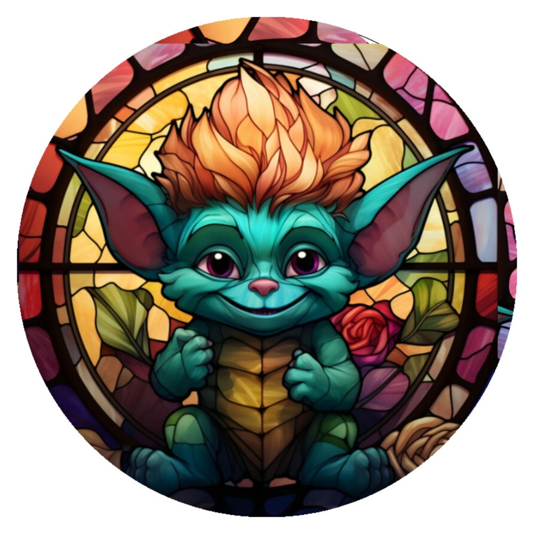 10 Stained Glass Look Troll Sign, Metal Wreath Sign, Home Decor - Etsy