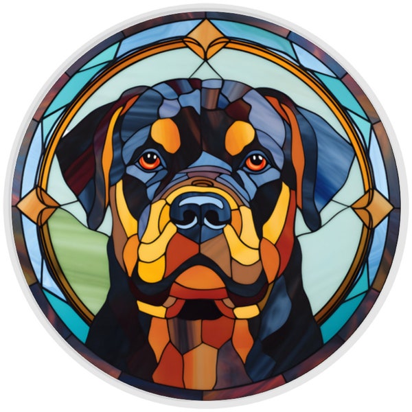 Stained Glass Dog - Etsy