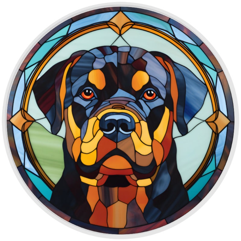 Rottweiler Stained Glass - Etsy