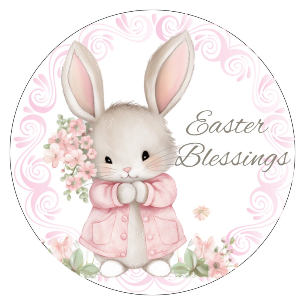 10 Easter Blessings Bunny Wreath Sign, Wreath Sign, Home Decor, Metal ...