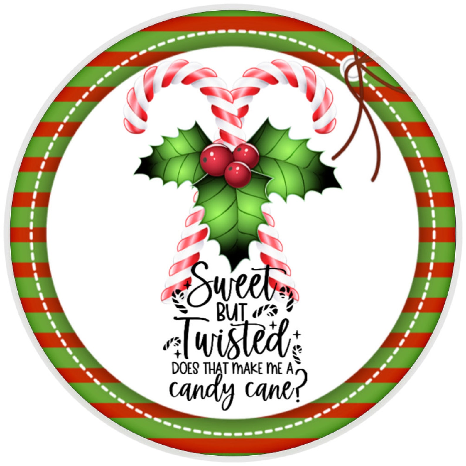 10” Twisted Candy Cane Christmas Sign, Metal Wreath Sign, Home Decor - Etsy