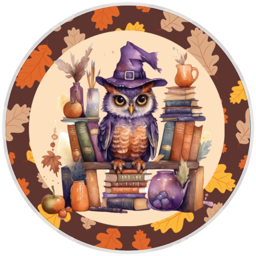 10” Fall Owl Sign, Halloween Wreath Sign, Home Decor - Etsy