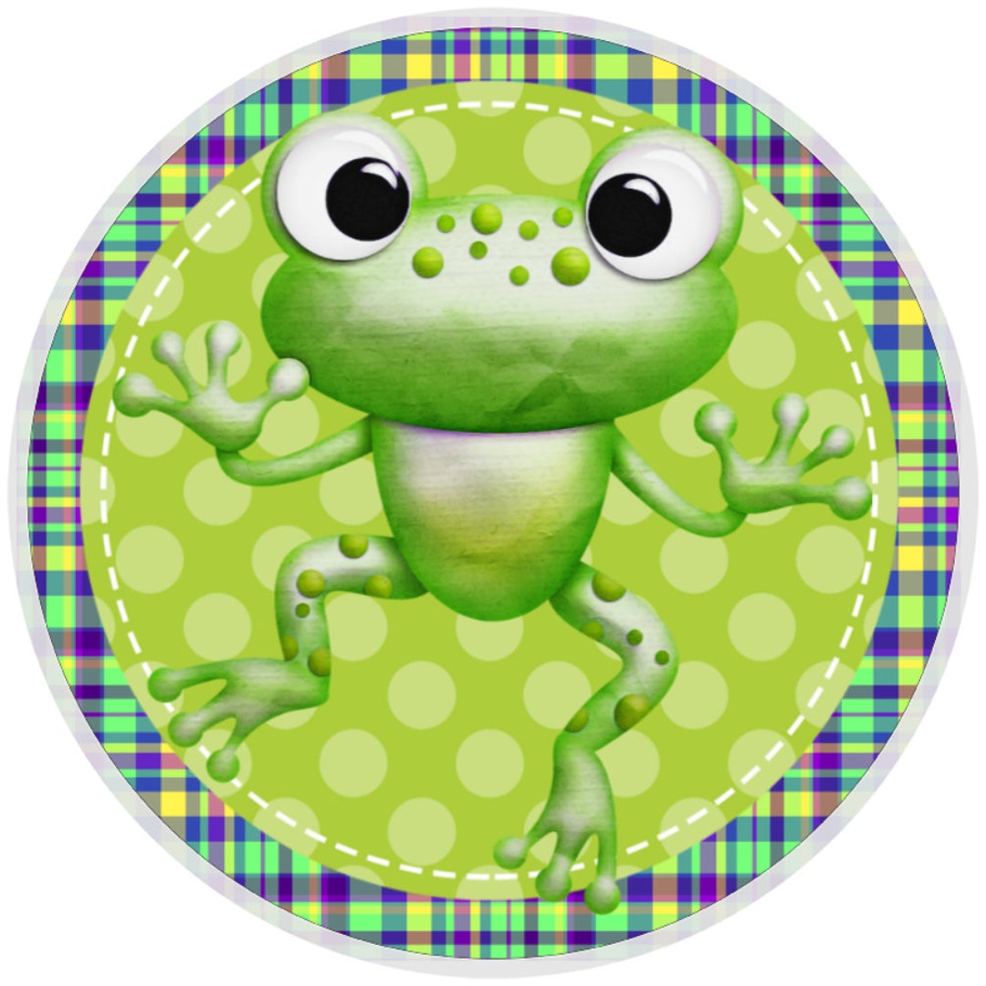 10” Plaid Frog Sign, Wreath Sign, Home Decor, Metal Sign, the Ritzy ...