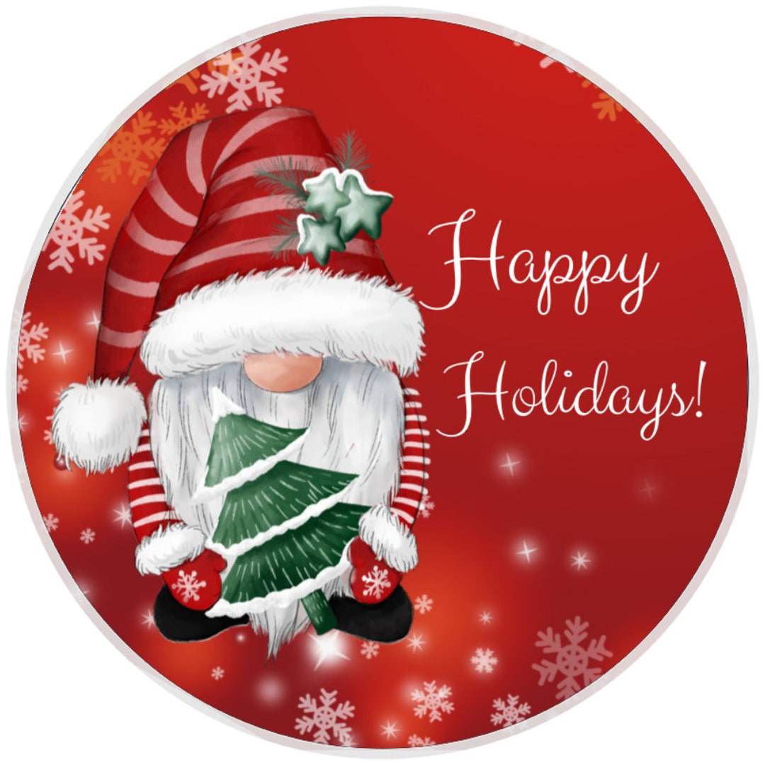 10 Gnome Happy Holidays Wreath Sign Wreath Sign Home Decor - Etsy