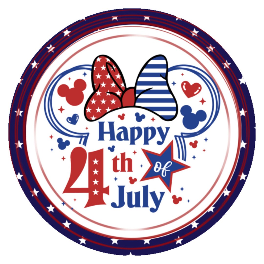 10” Patriotic Miss Mouse Happy Fourth Sign , Wreath Sign, Metal Sign ...