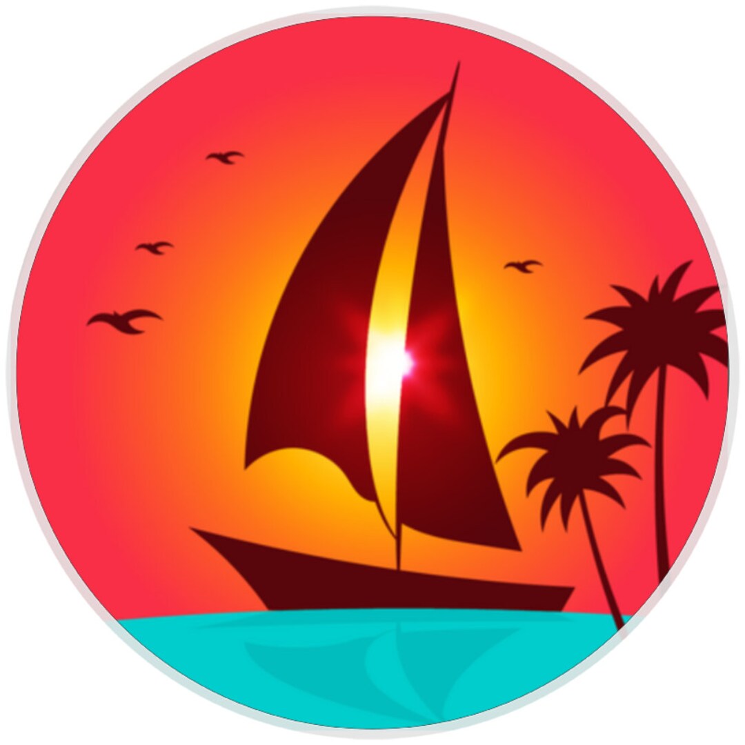 10” Sail Boat Sign, Sunset Sign, Wreath Sign, Home Decor - Etsy