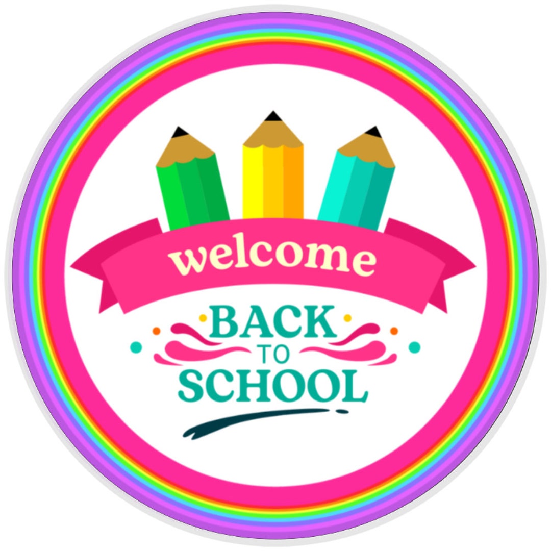10” Rainbow Welcome Back to School Sign, Metal Wreath Sign, Home Decor ...