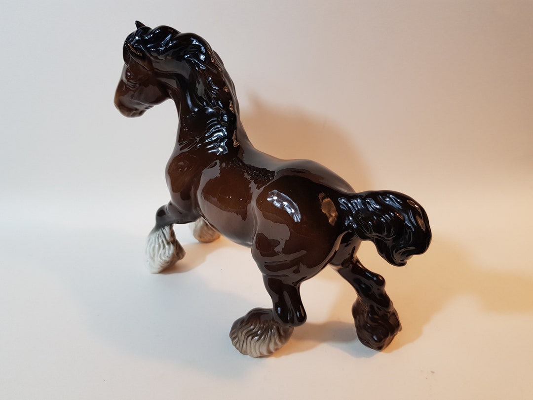 Beswick England Shire Horse Figurine, Chestnut Glaze - Etsy