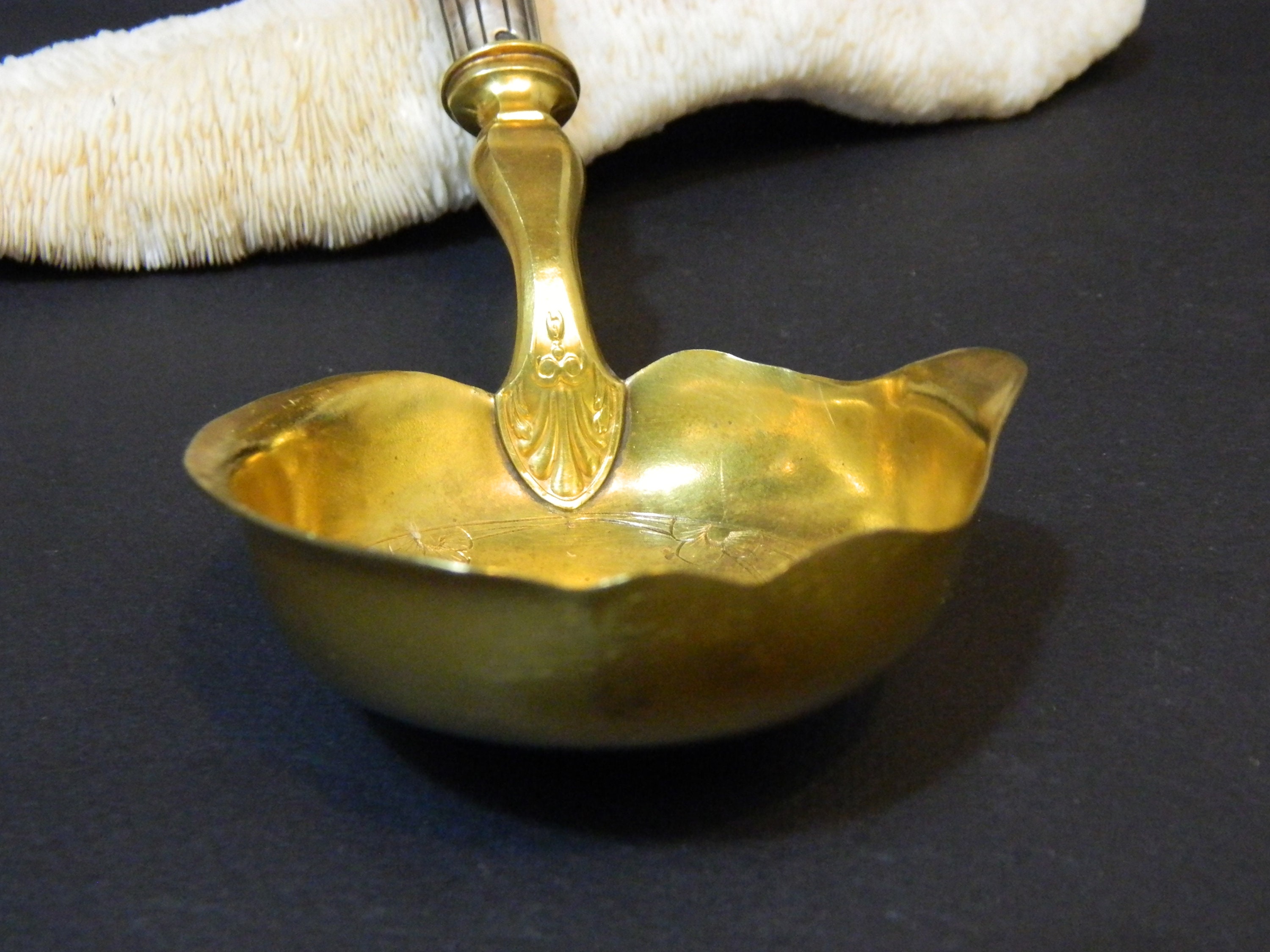 Petite Louche Pochon a Creme En Argent Fourré Et Vermeil - Etsy