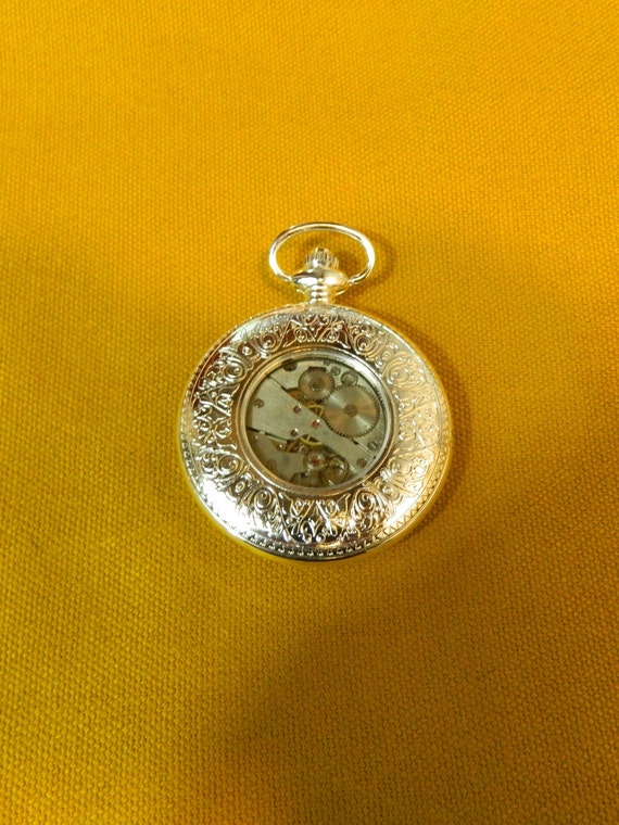 Montre gousset collection Héritage plaqué argent faça… - Gem