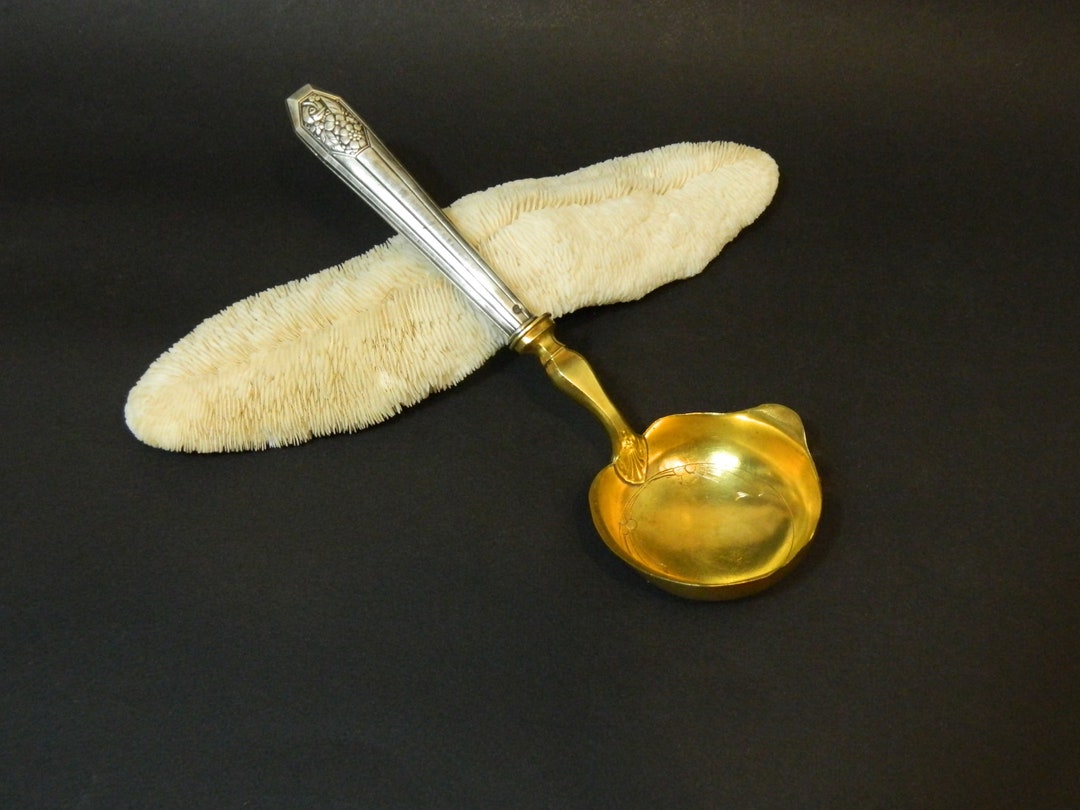 Petite Louche Pochon a Creme En Argent Fourré Et Vermeil Poinçons Art ...