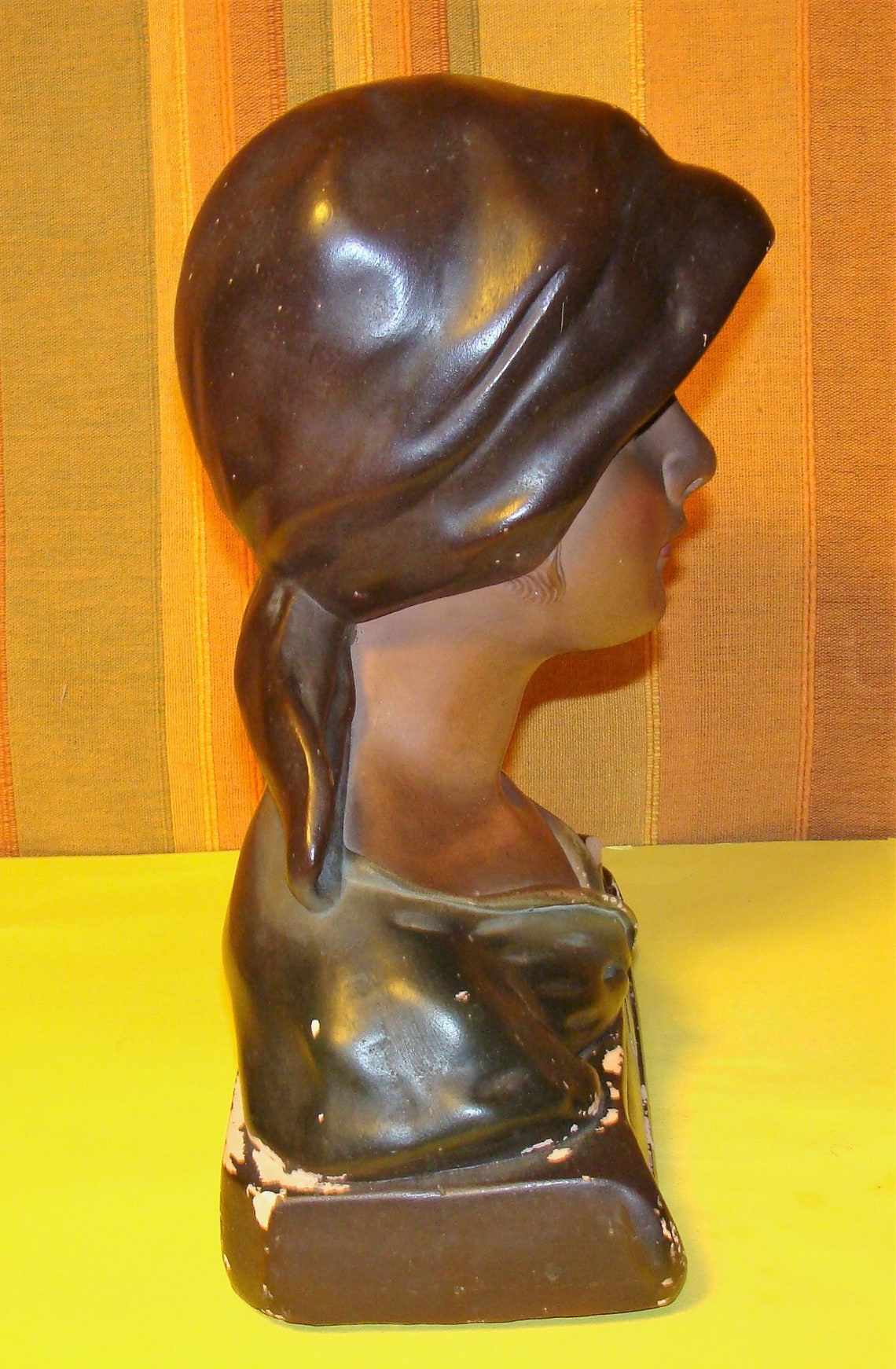 Buste,statue,ancienne,platre,art,déco,populaire,numéro,577,jeune Femme ...