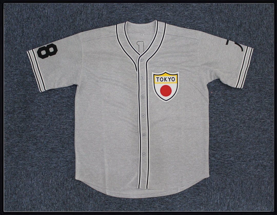 Throwback 1936 Tokyo Kyojin (giants) Baseball Jerseys Road Stitched Gray Custom Name;youth/adult ...
